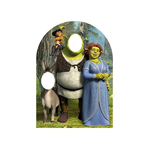 Star Cutouts, Shrek, Fiona, Donkey & Boots, Cardboard Cutout Standup ...