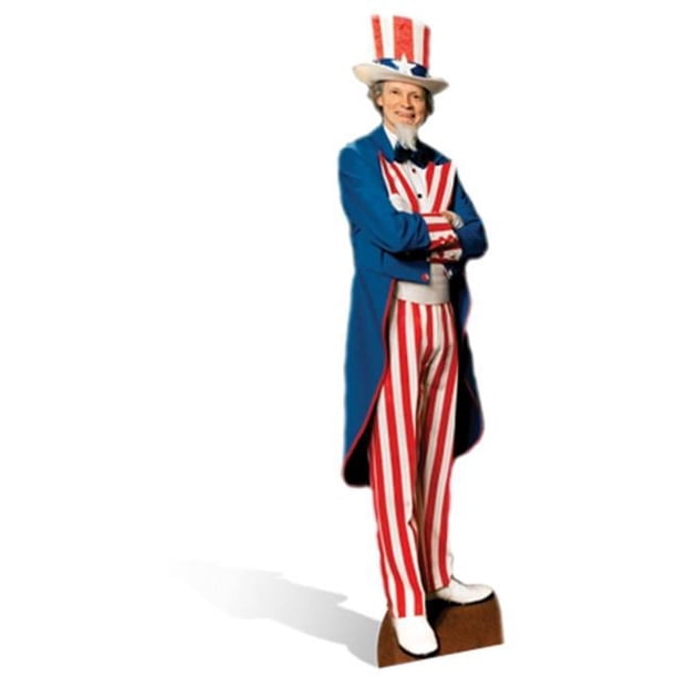 Star Cutouts Uncle Sam Cardboard Cutout Life Size Standup - Walmart ...