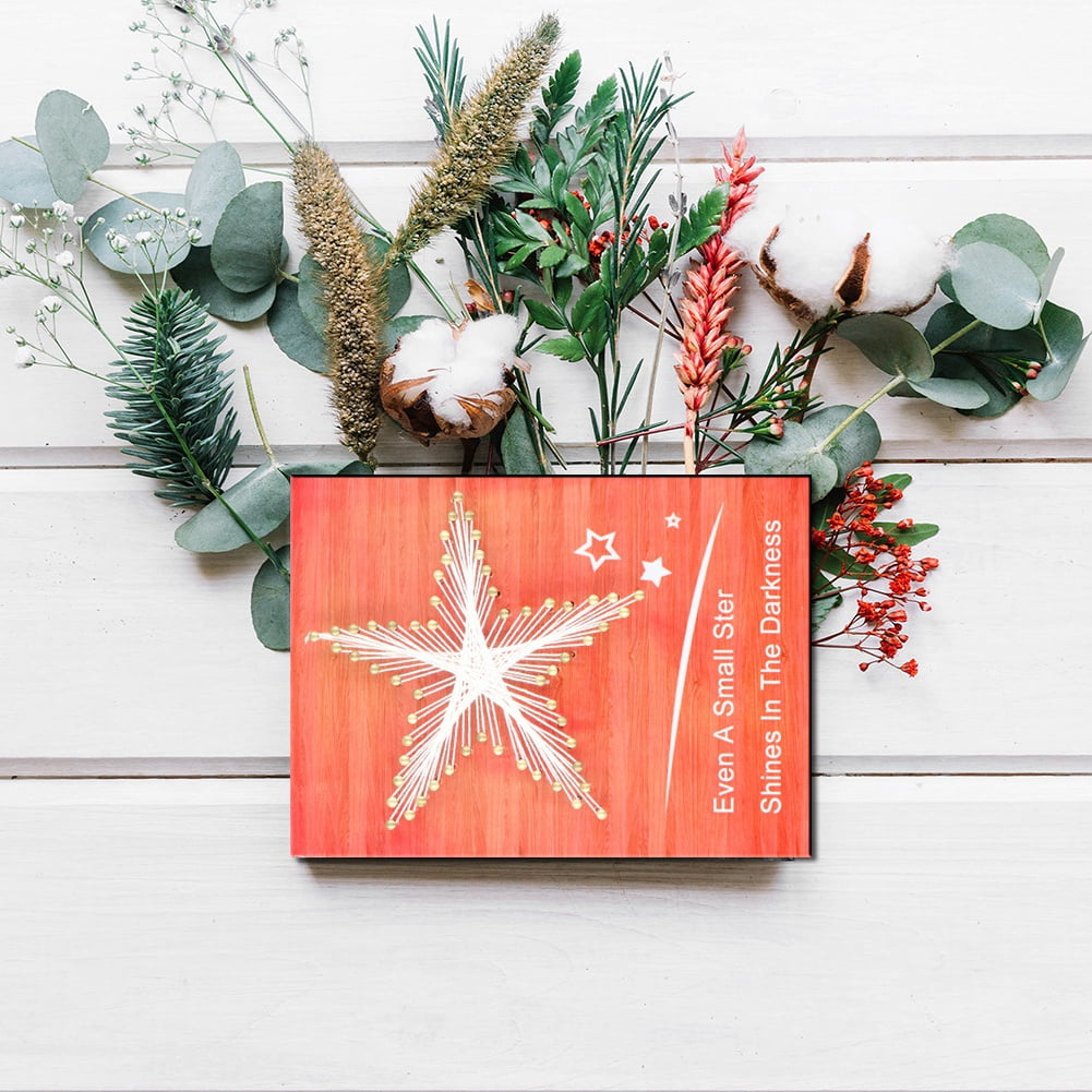 Star DIY Nail String Art Kit 3D Drawing Nails Winding Lines Painting ...