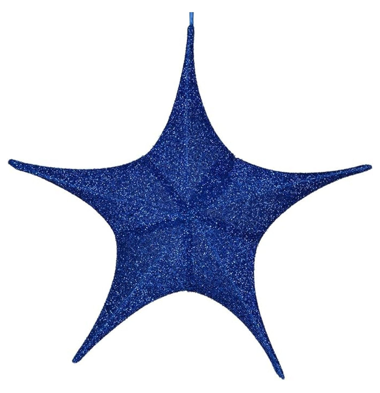 Star Decoration 26 Inch - Christmas & 4th of July Stars, Metallic Blue ...