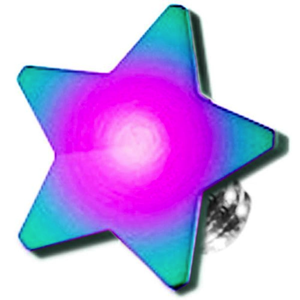 Star Dermal Top Surgical Steel (316L) (with Anchor) 1 Piece (Rainbow ...