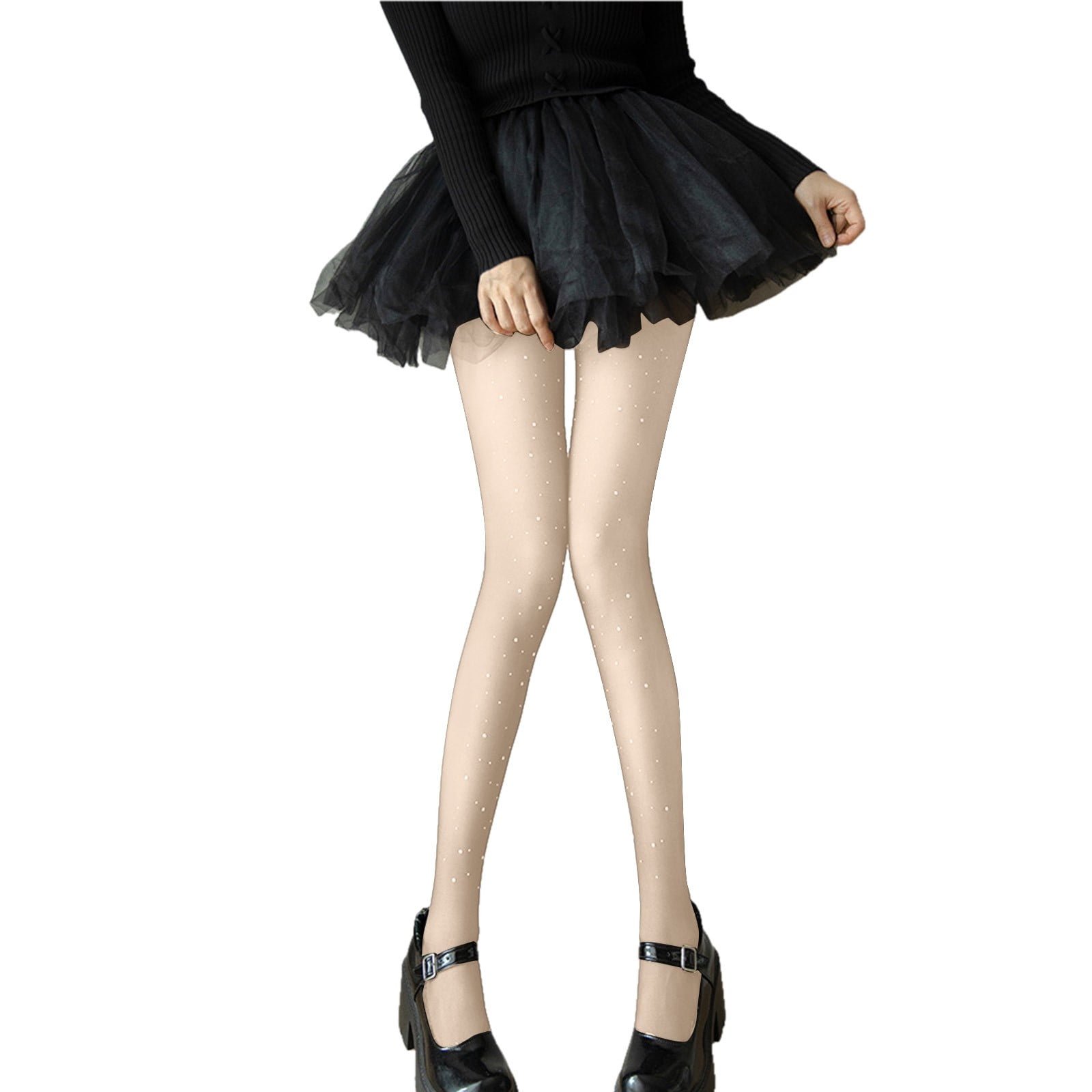 Star Diamond Stockings Black Skin White Small Diamond Stockings Legs ...