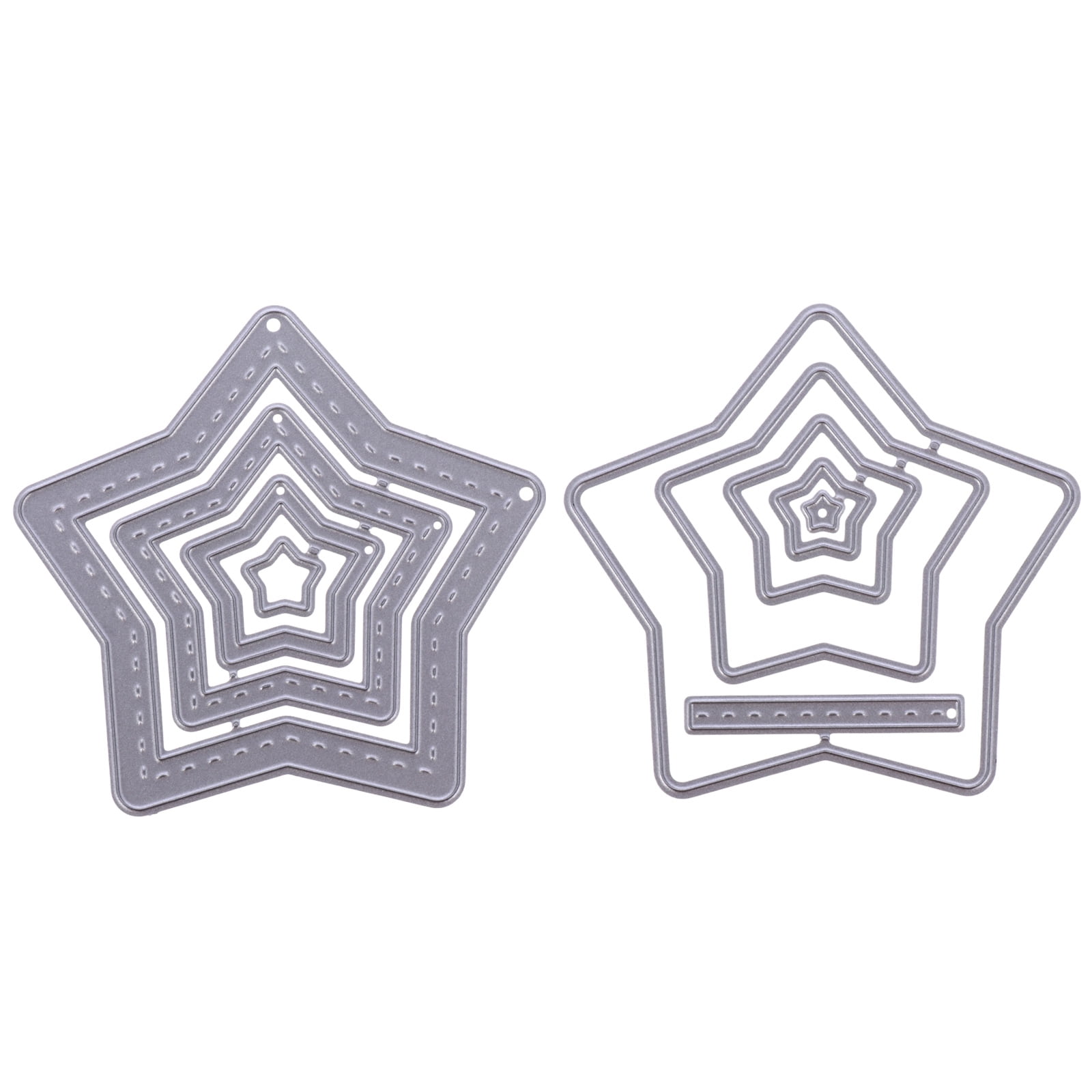 Star Die Cut Metal Scrapbook Stencil for Crafts - Silver - Walmart.com