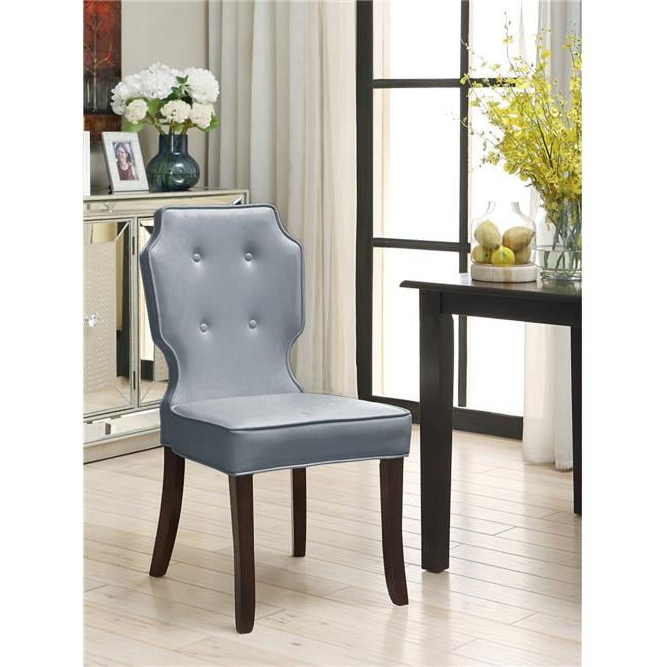 Star Dining Side Accent Chair Button Tufted Pebble Grain PU Leather ...