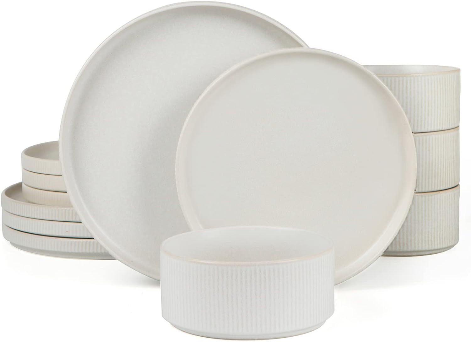 Star Dinnerware Sets, Plates and Bowls Set for 4, 12 Pieces Dishes ...
