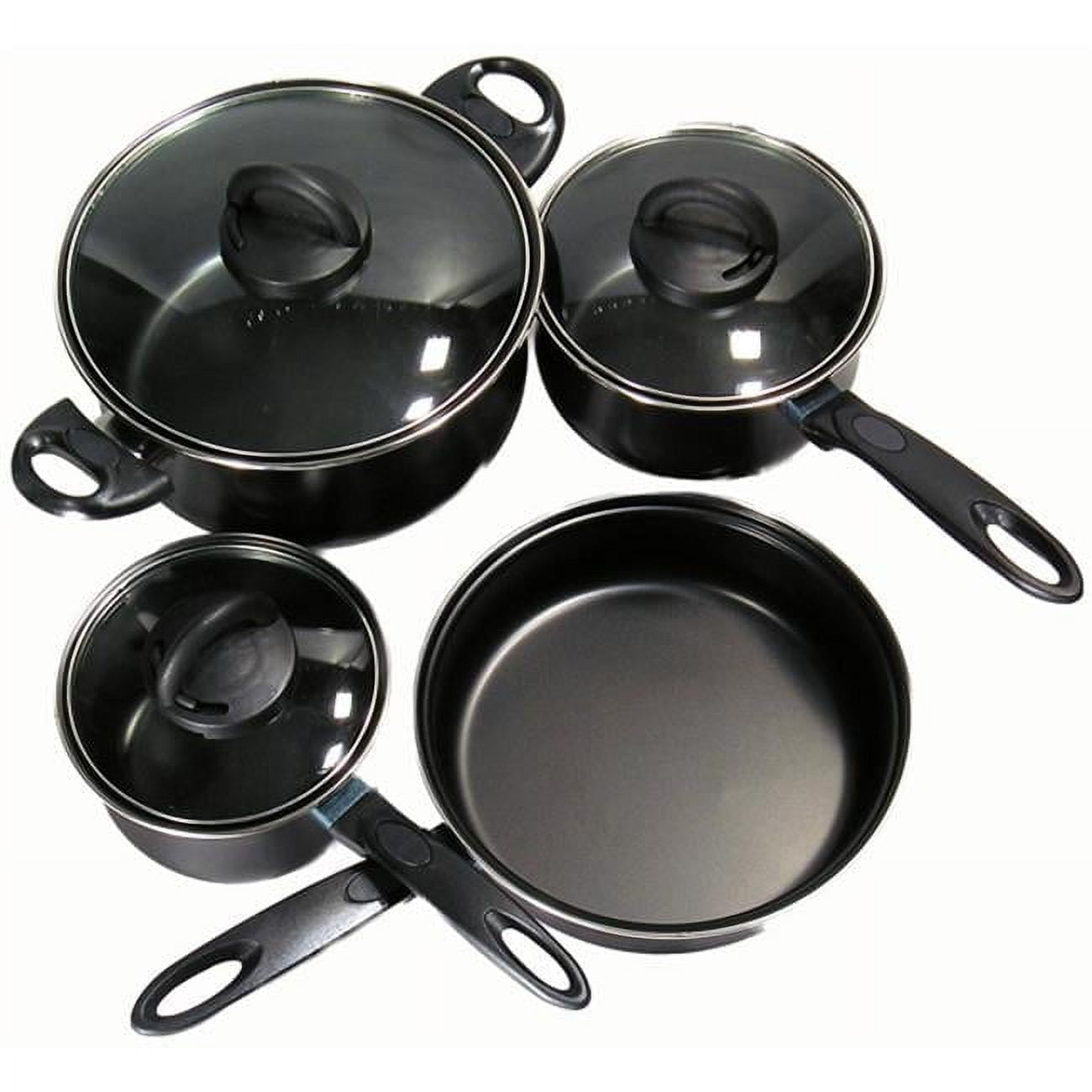 Star Distributors 7pc Nonstick Pots and Pans Cookware Set with Glass ...
