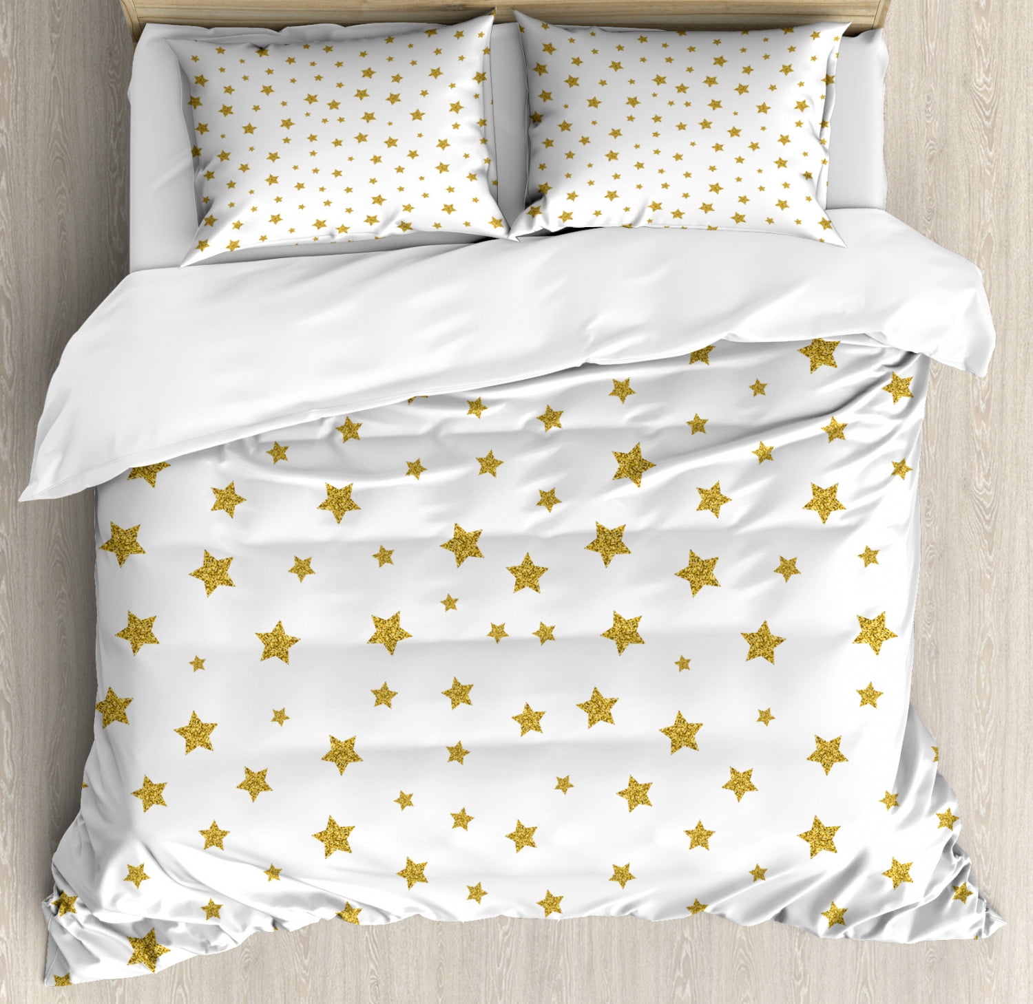 Star Duvet Cover Set King Size, Stars Pattern Illustration Creative ...