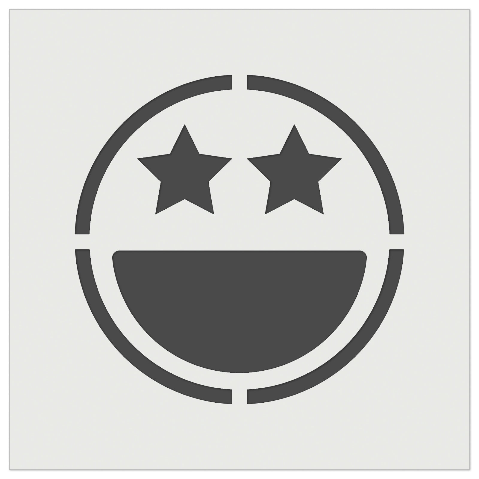 Star Eyes Happy Face Big Smile Mouth Emoticon DIY Cookie Wall Craft ...