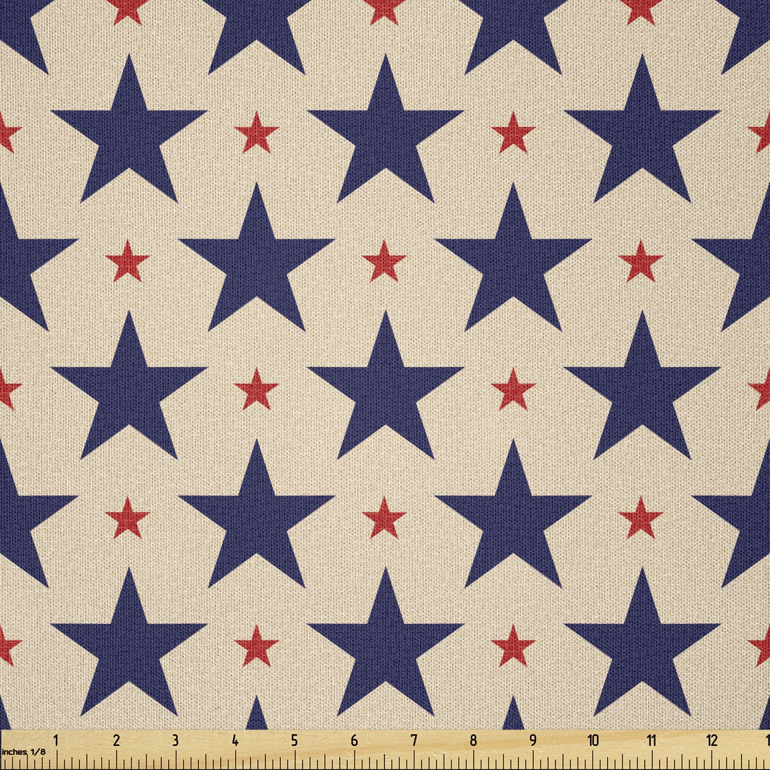 Star Fabric by The Yard, Patriotic Themed Pattern American Flag ...