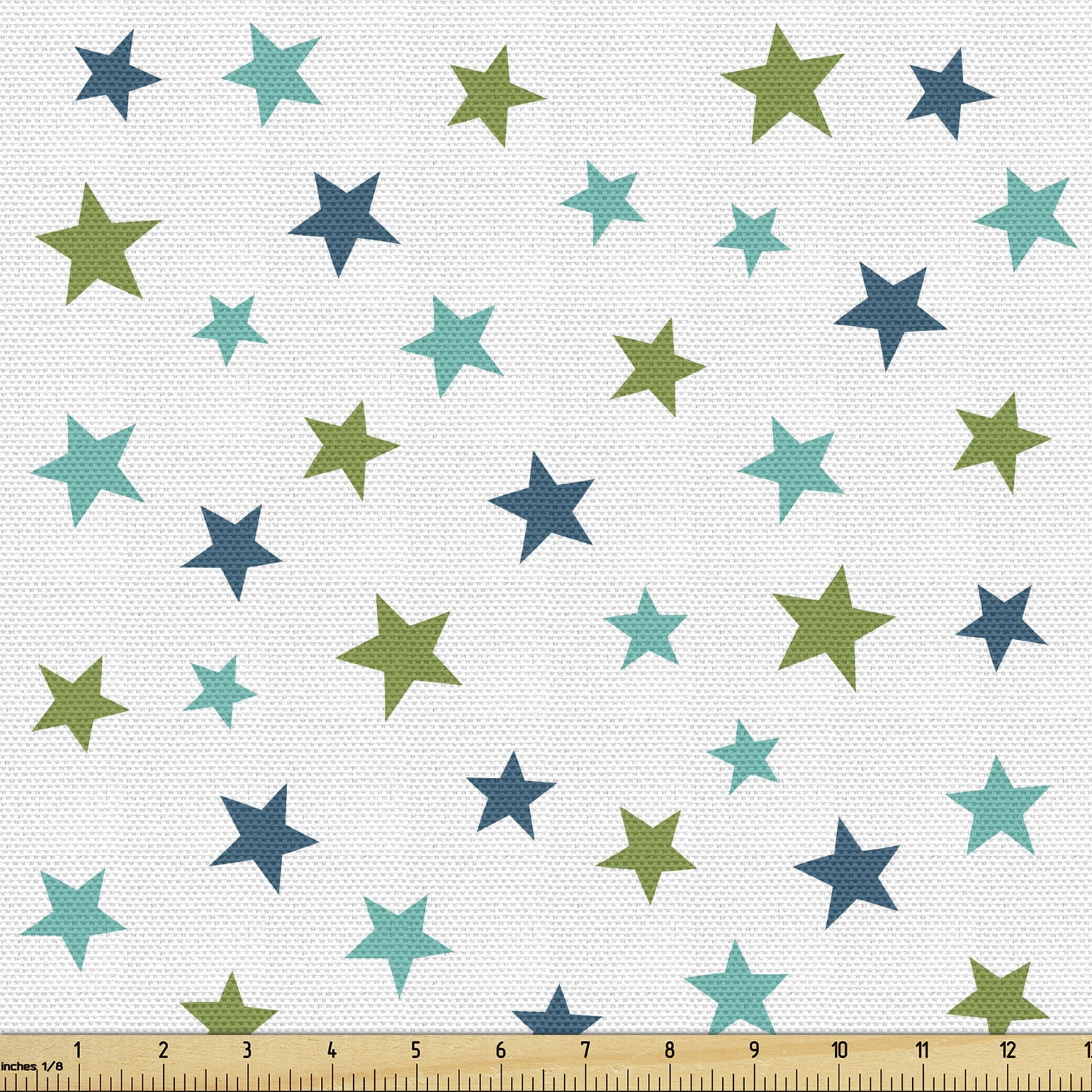 Ambesonne Star Fabric by the Yard Upholstery, Simplistic Sky Object ...