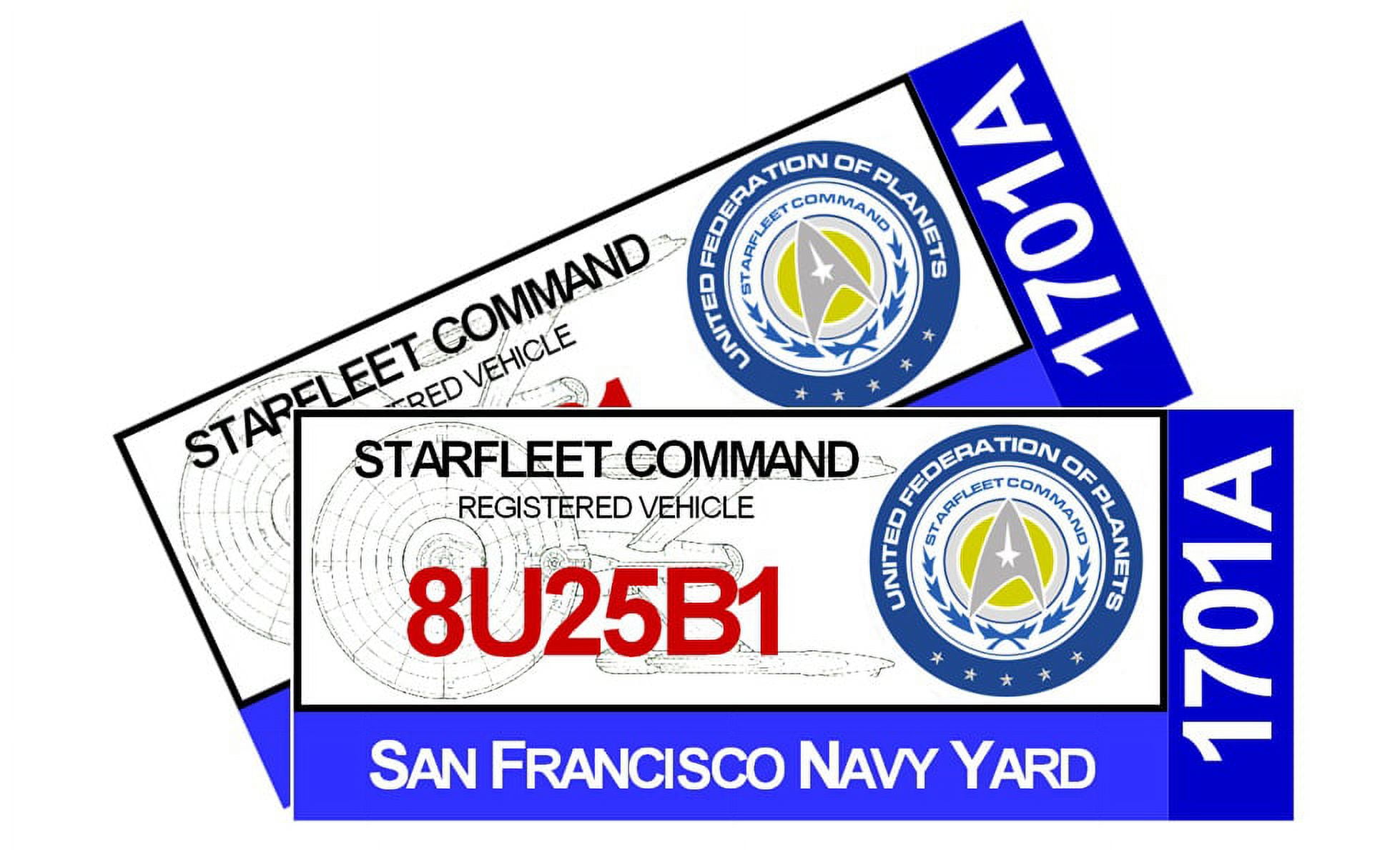 Star Fleet Parking Stickers, Set of 2, San Francisco Navy Yard ...