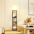 Kapwan Floor Lamps with Shelves -Modern Standing Book Shelves Corner ...