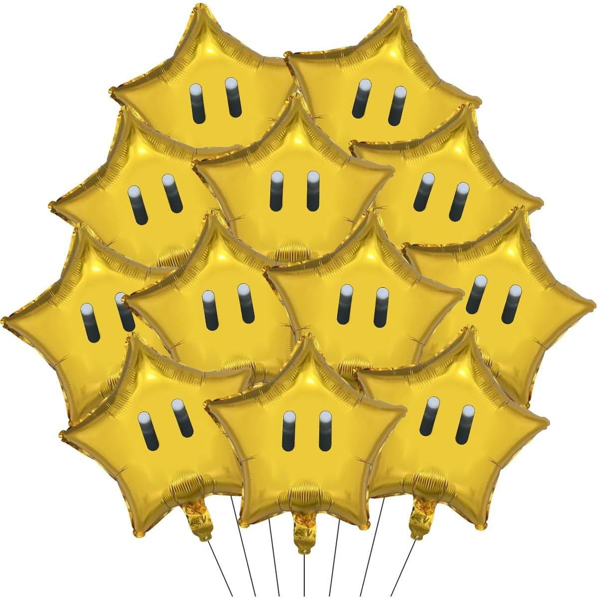 Star Foil Balloons - Super Gold Coin & Yellow Star Balloons for Kids ...