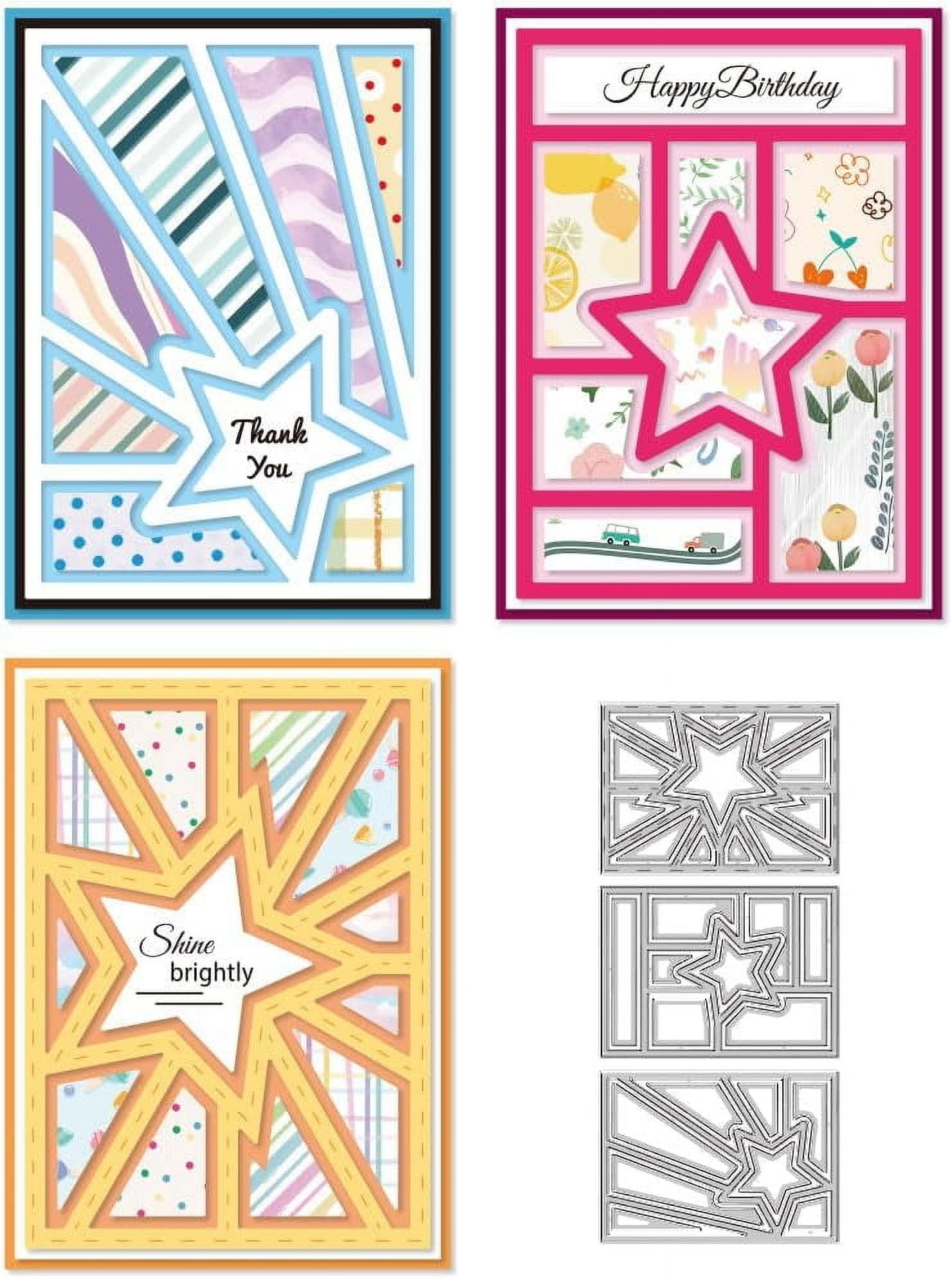 Star Frames Cutting Dies Card Making Die Hollow Line Borders Stencil ...