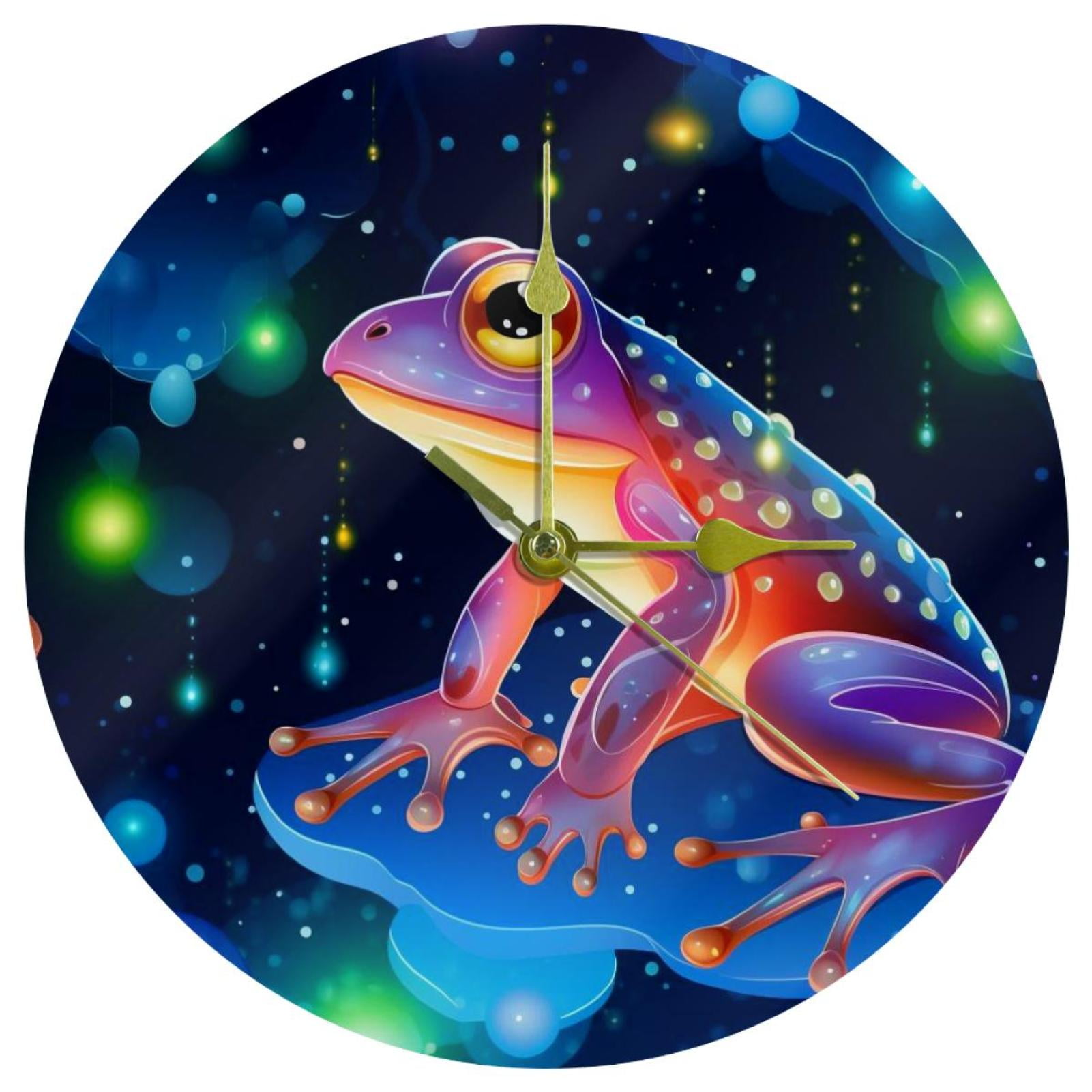 Star Frog Circular Acrylic Wall Clock - Sleek & Modern Timepiece for ...