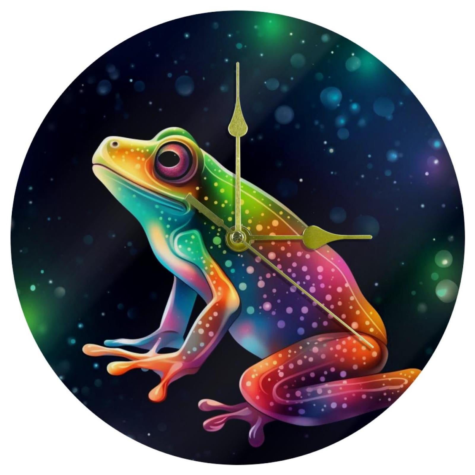 Star Frog Stylish Acrylic Circular Wall Clock - Modern Design for Home ...