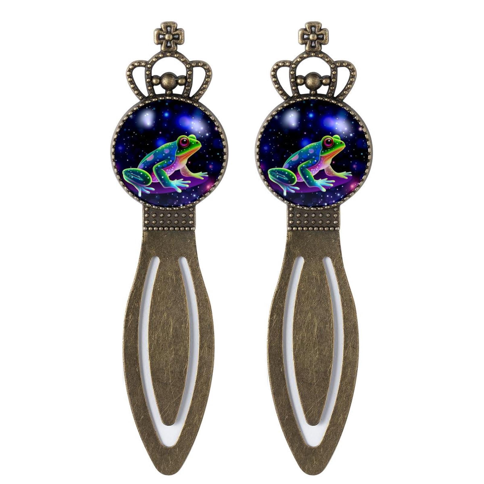 Star Frog Vintage Copper Crown-Shaped Bookmarks - Set of 2 Stainless ...