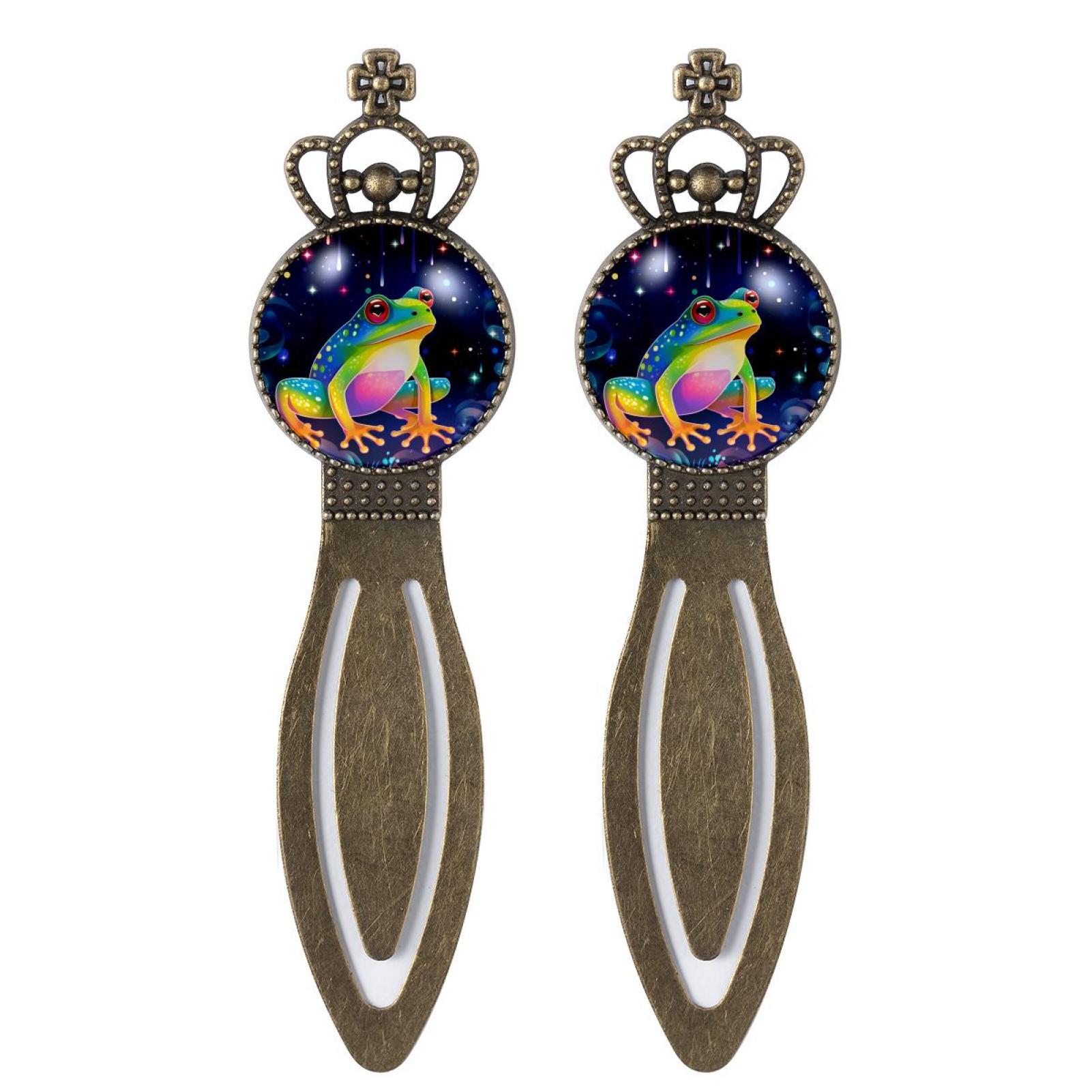 Star Frog Vintage Copper Crown-Shaped Bookmarks: Stainless Steel Book ...