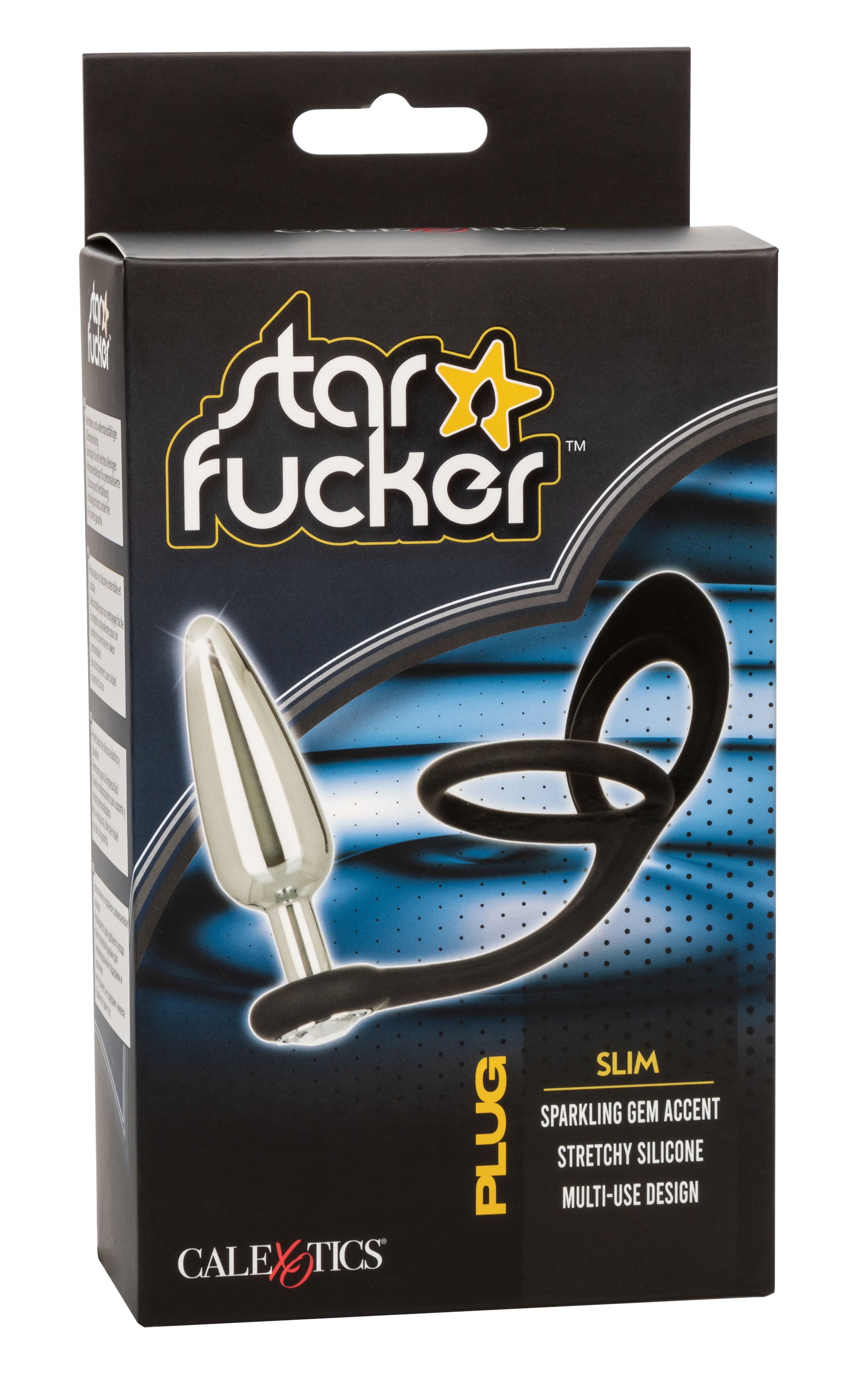 Star Fucker Slim Gem Plug w/Silicone Enhancer - Black - Walmart.com