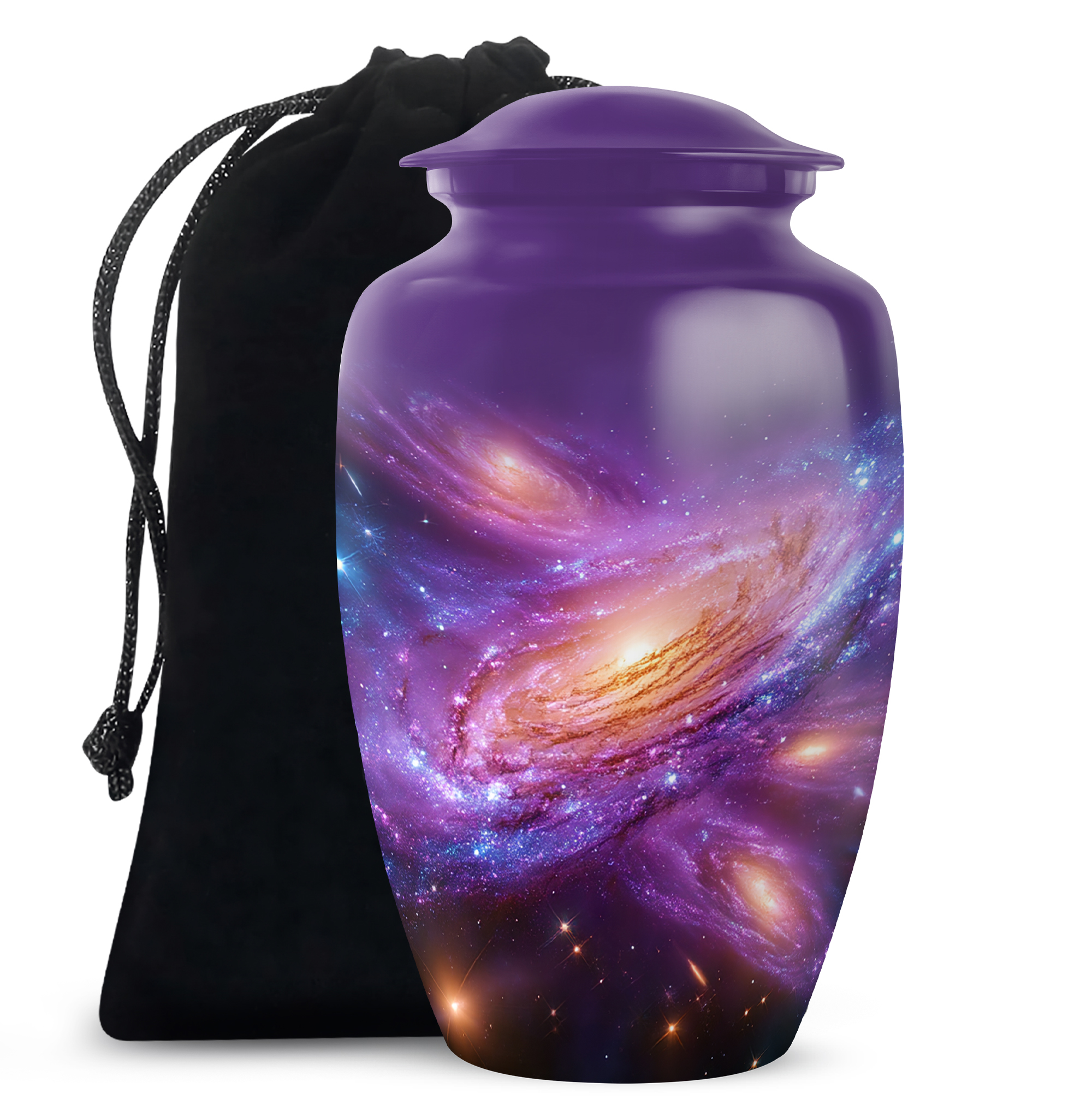 Star Galaxy Funeral Cremation Urn For Human Ashes For Male, Purple Urn ...