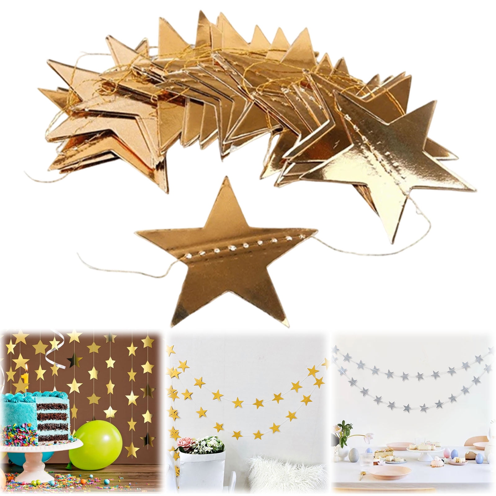 Star Garland Banner 2026 New Years Decor Star Hanging Banner for ...