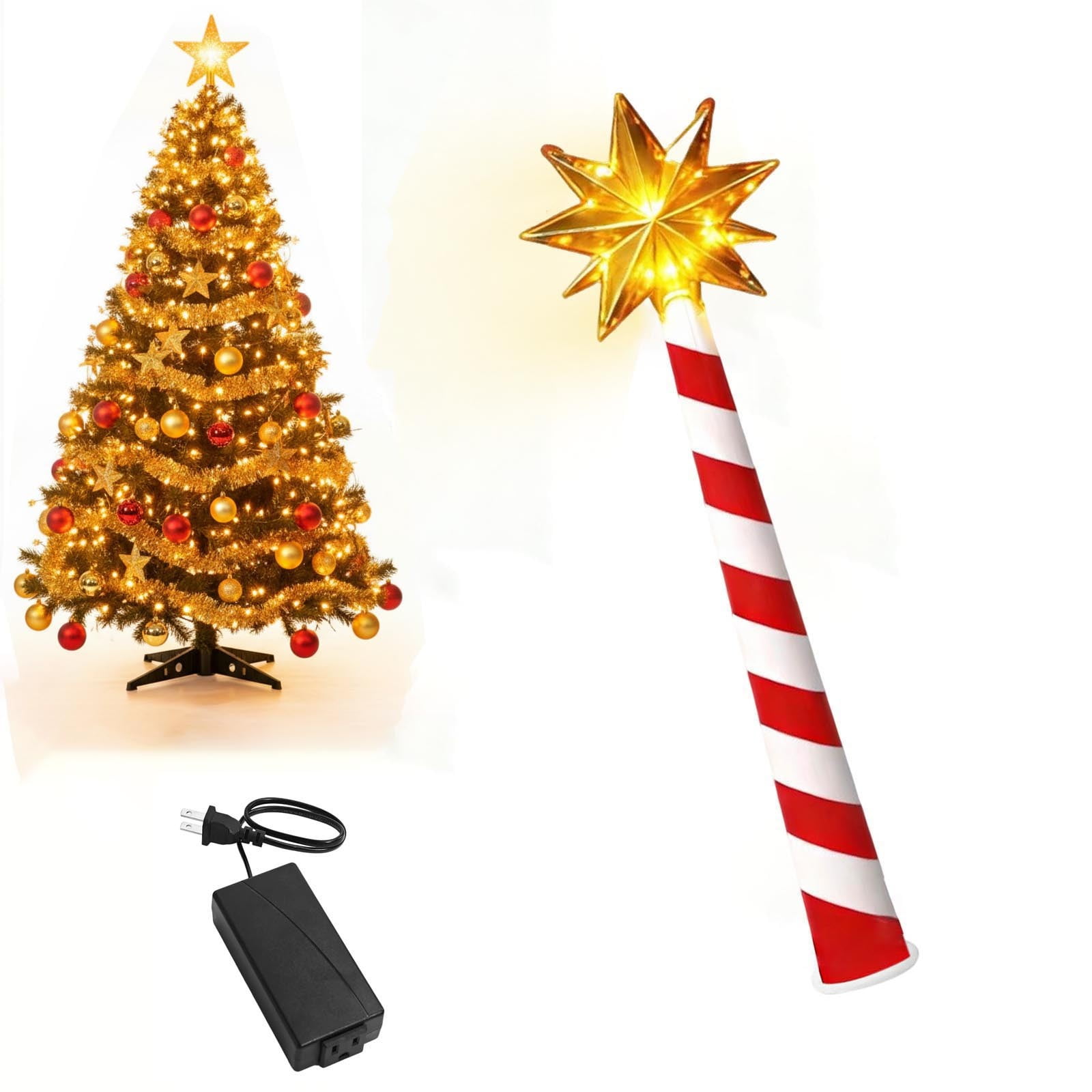 Star Glowing Christmas Tree Light Control Wand, Wireless Remote Control ...