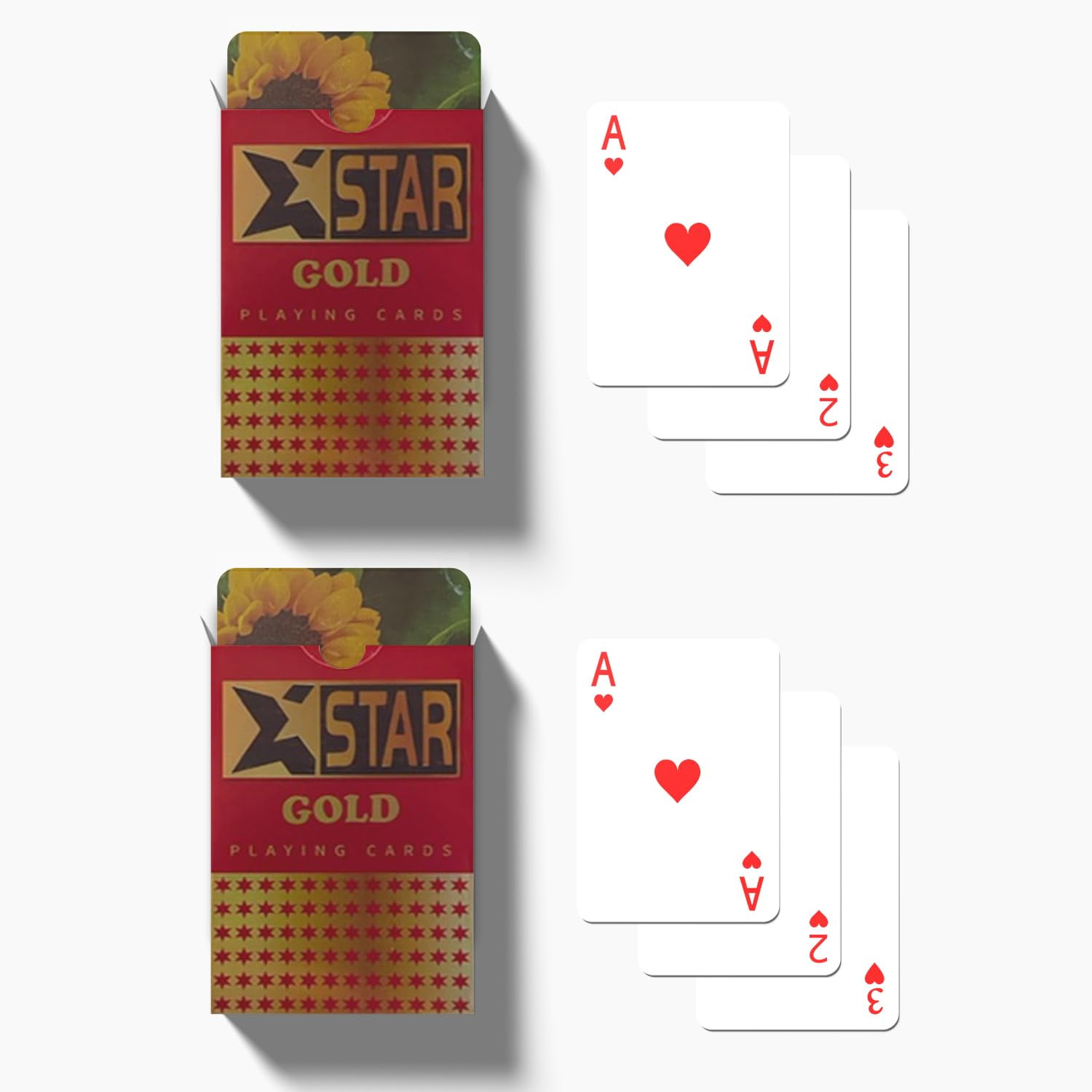 Star Gold Premium Plastic Coated Playing Cards Pack Of 2 For Adult ...
