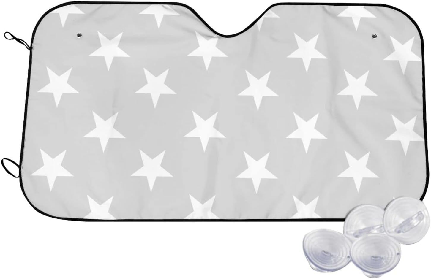 Star Gray Pattern Sun Shade Front Window Sunshade for Most Sedans SUV ...