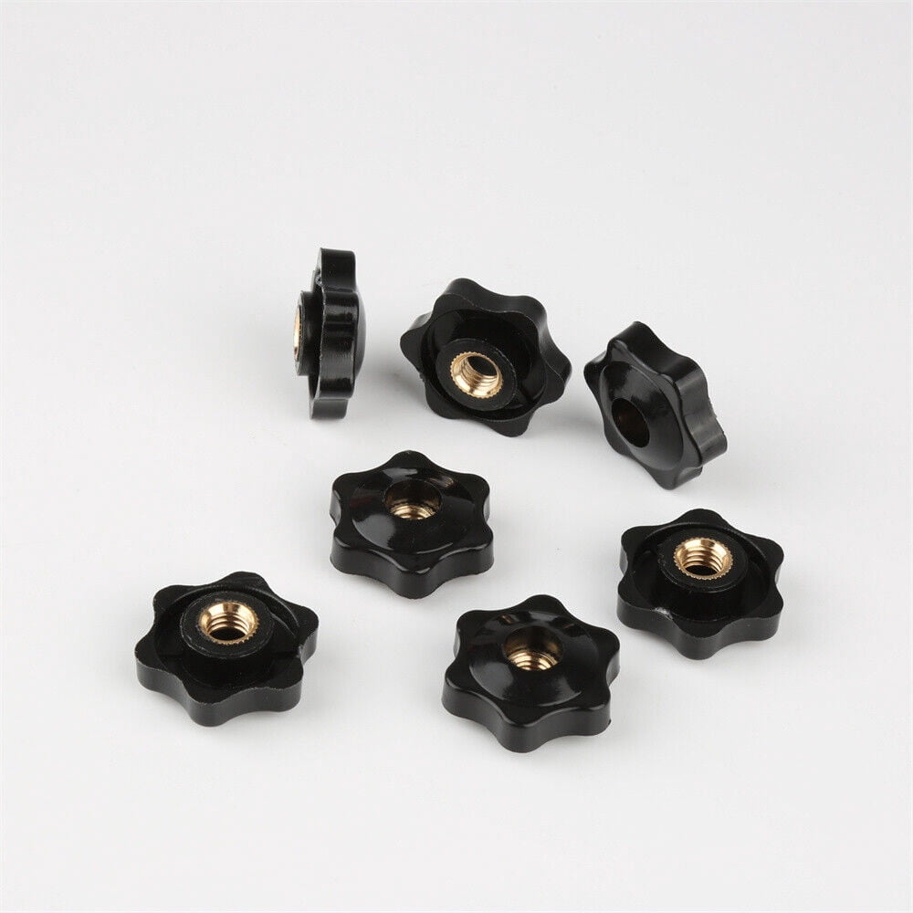 Star Handle Nuts-Clamping Screw Plastic Knurled Knob Through Hole Cop ...