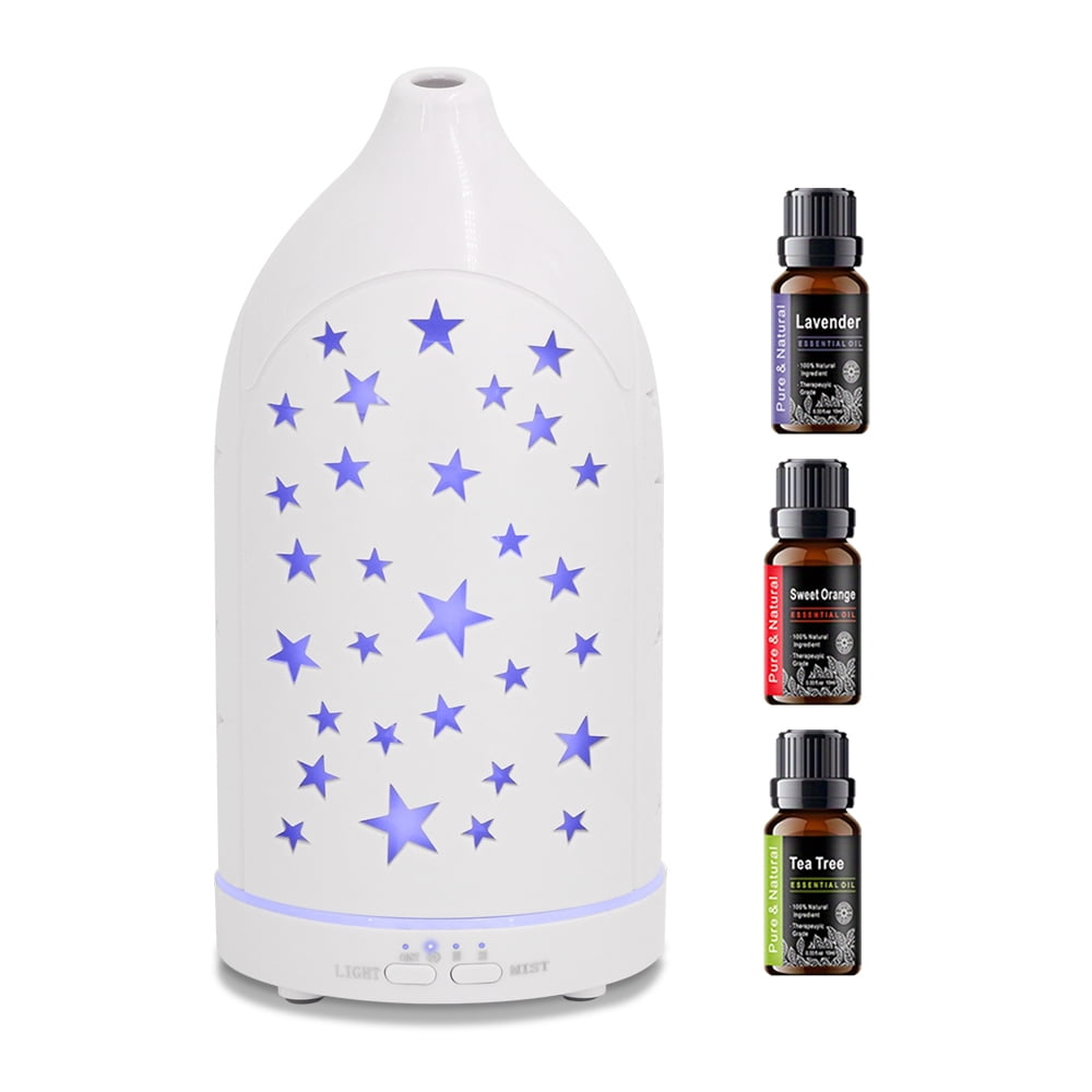 Star Hollow Aromatherapy Diffuser – 7 Color LED Essential Oil Diffuser ...
