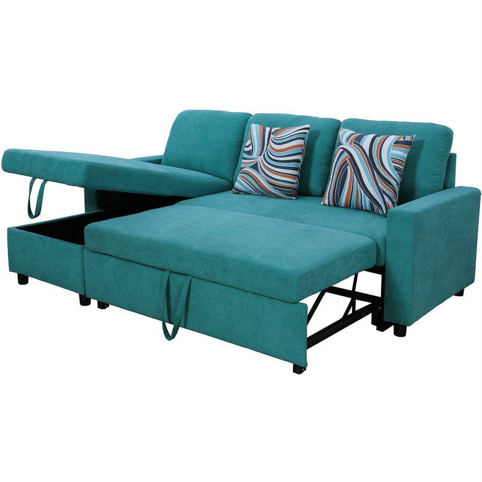 Star Home Living Hannah Microfiber Fabric Revers. Sectional Sofa in ...