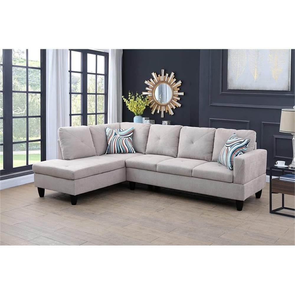Star Home Living Sofia Sectional Light Gray - Walmart.com