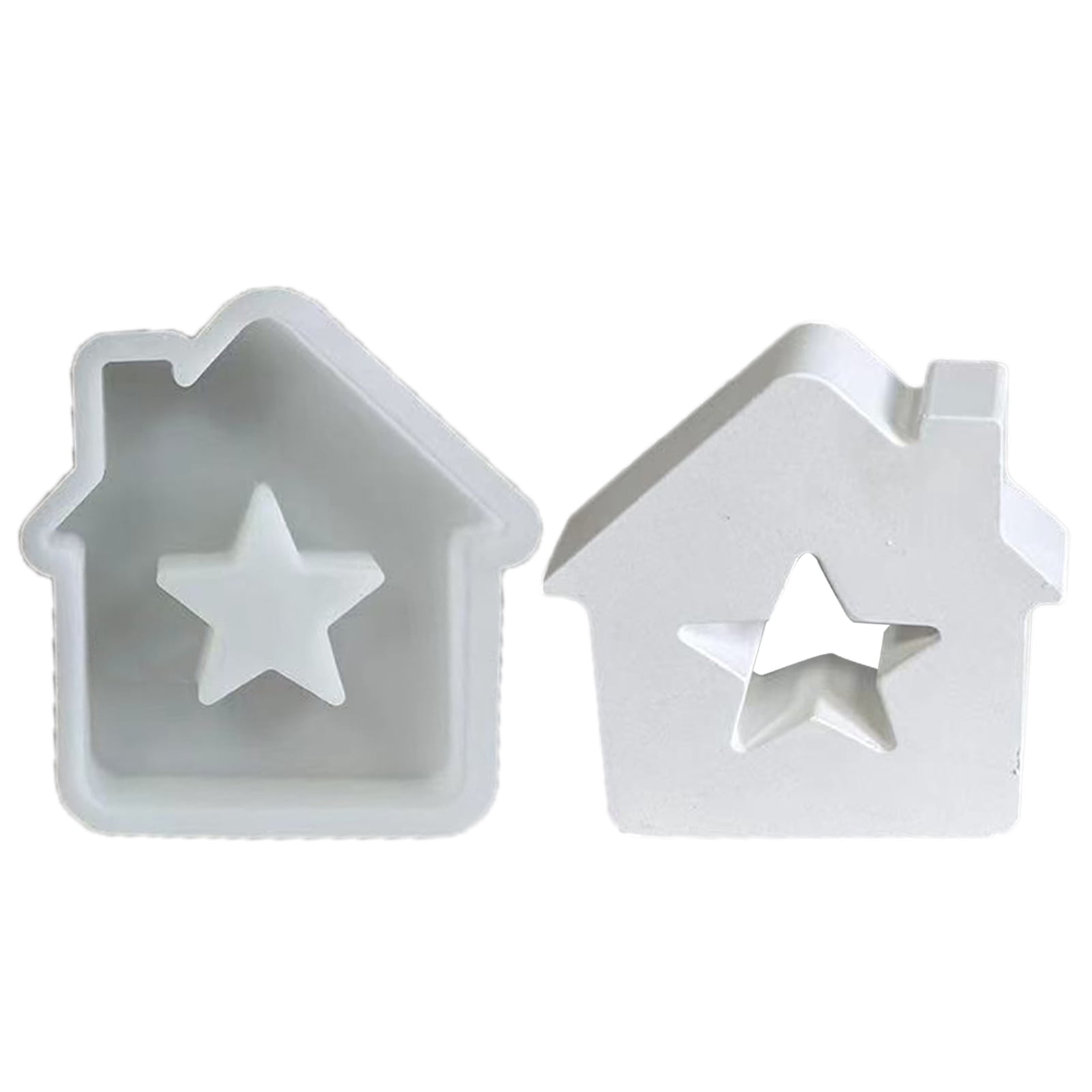 Star House Molds Love Heart House Resin Molds for Making Cake Fondant ...
