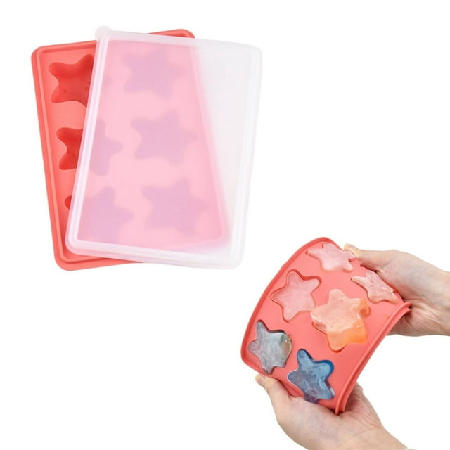 Star Ice Cube Tray Silicone Ice Cube Trays Star Shaped Ice Cube Molds ...