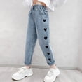 Star Jeans Girls Jeans Denim Elastic Wasit Wide Leg Baggy Pants Kids ...