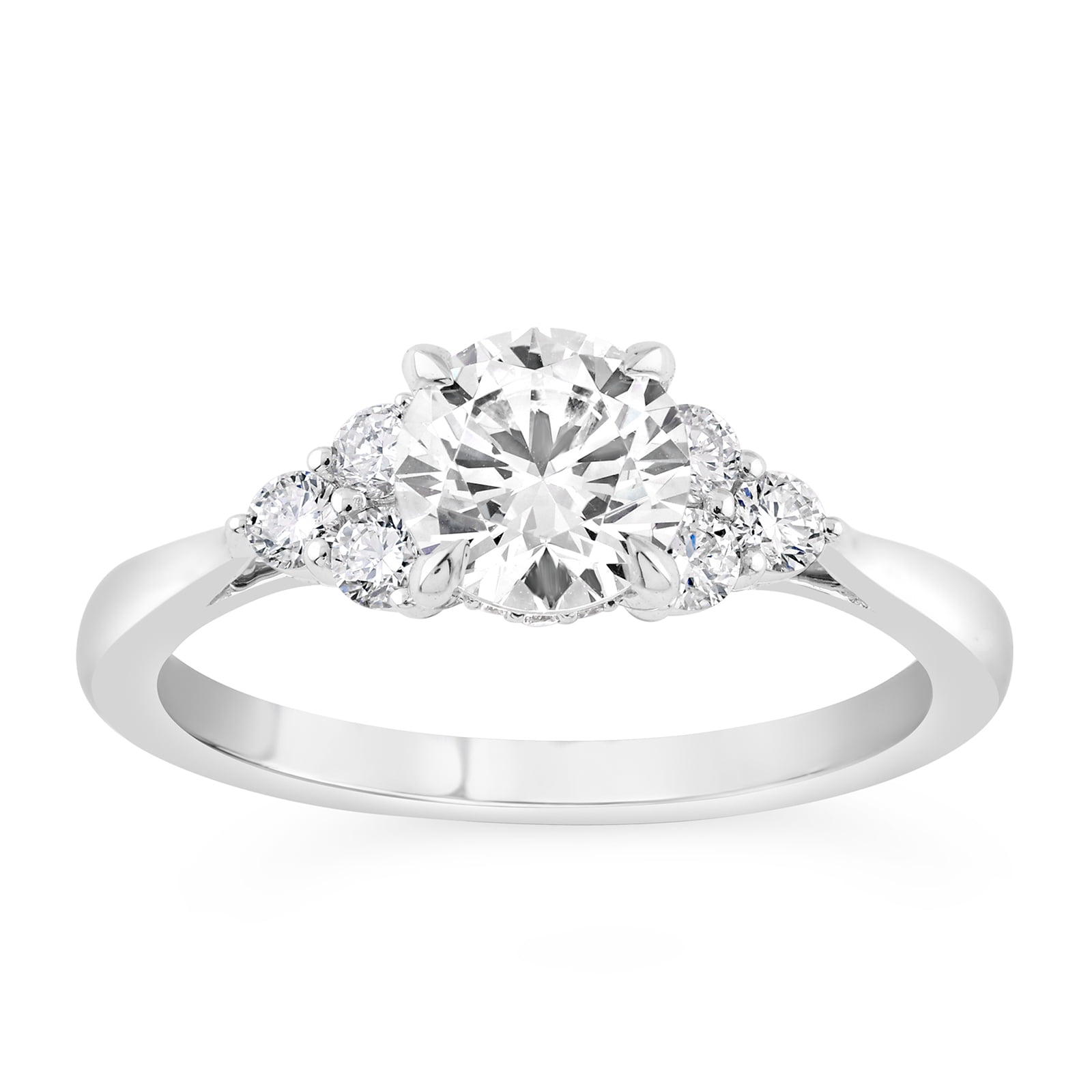 Star Jewel 1.6 Ct Round Diamond Rings - 14K White Gold Plated Modern ...