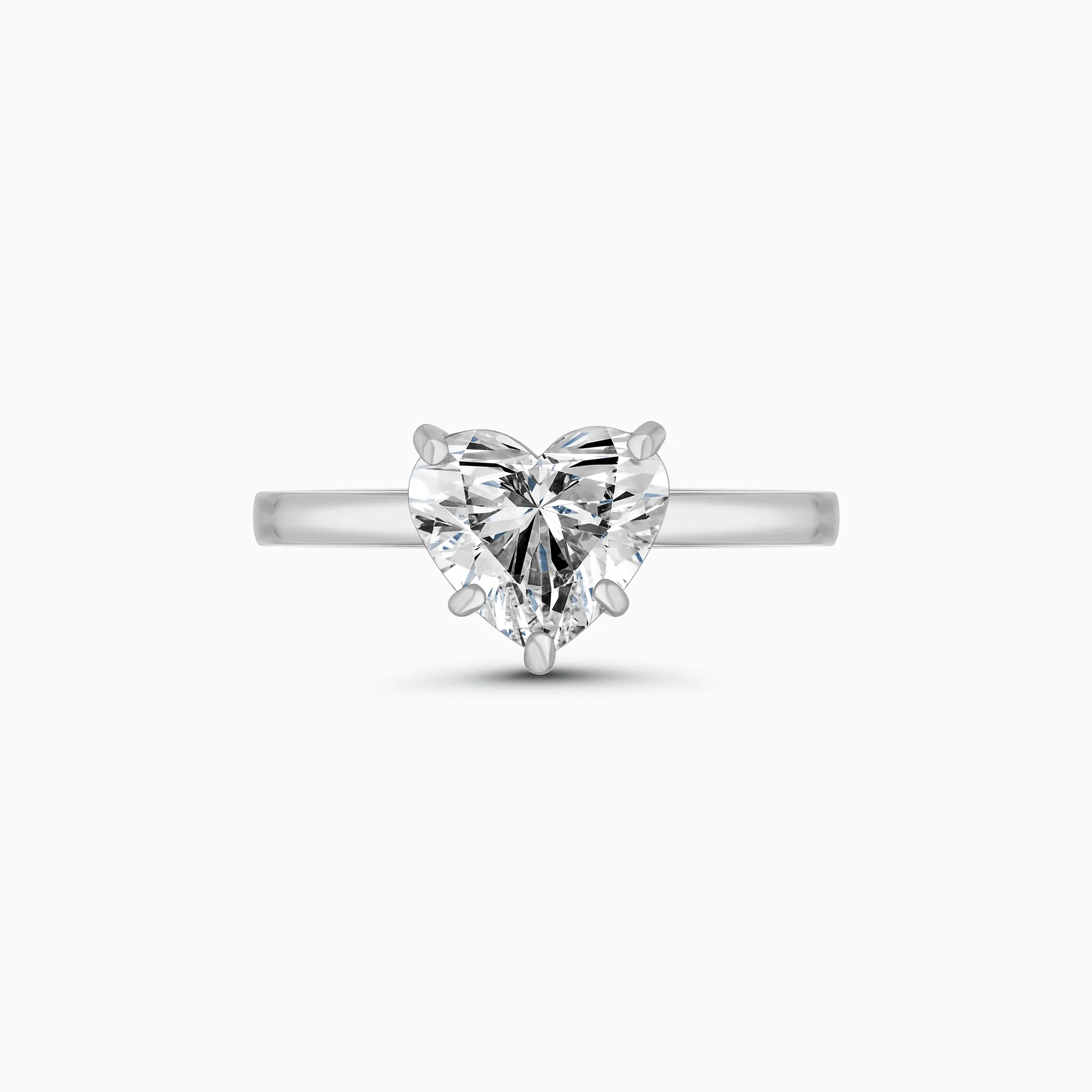 Star Jewel 2.1 Ct Heart Shape Lab Diamond Ring - 14K White Gold Plated ...