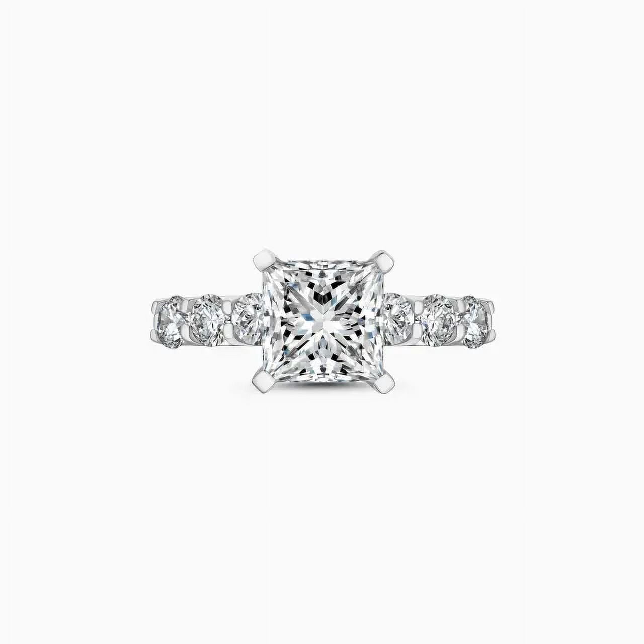 Star Jewel 2.1 Ct Princess Cut Engagement Ring - 14K White Gold Plated ...