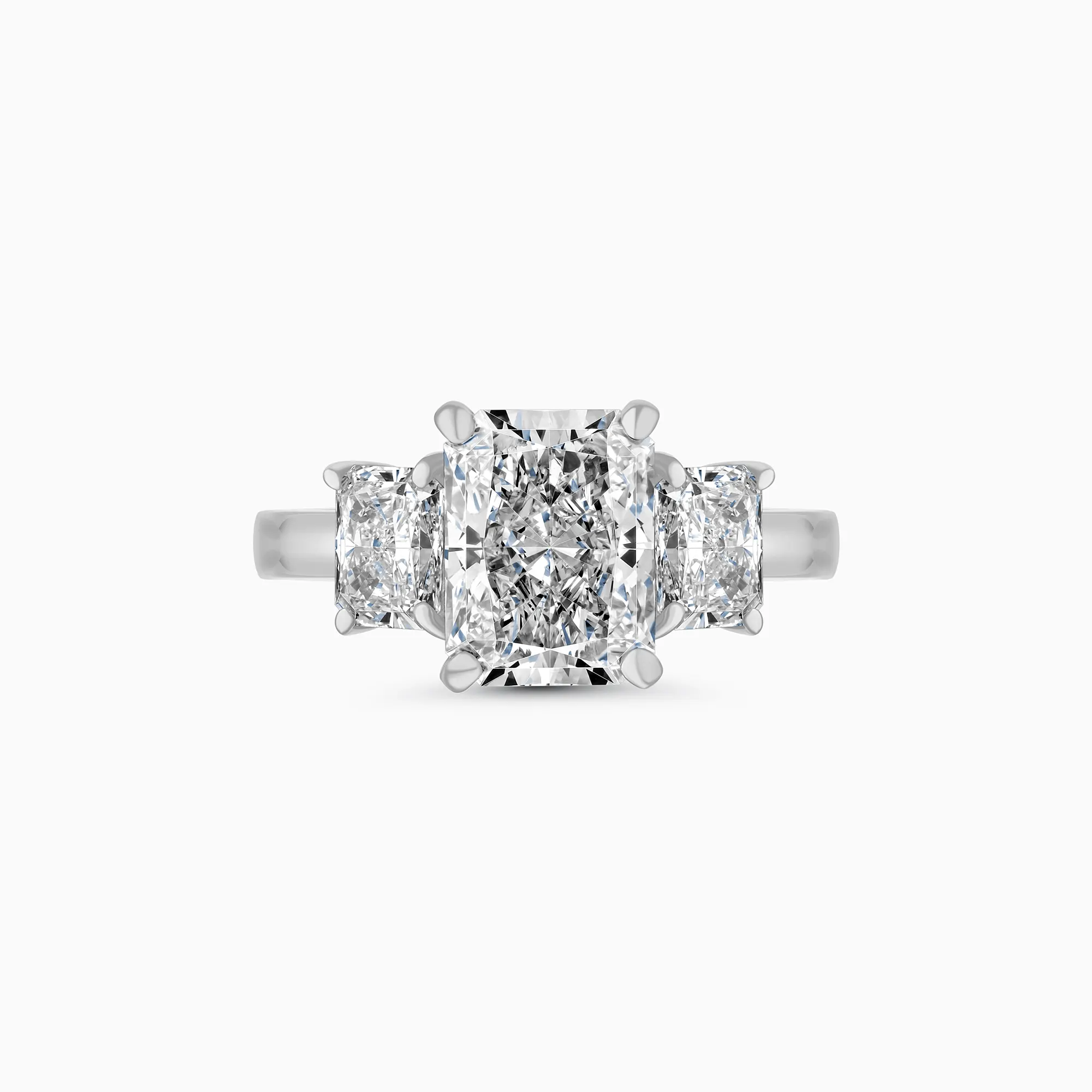 Star Jewel 2.2 Ct Radiant Cut Diamond Engagement Ring - 14K White Gold ...