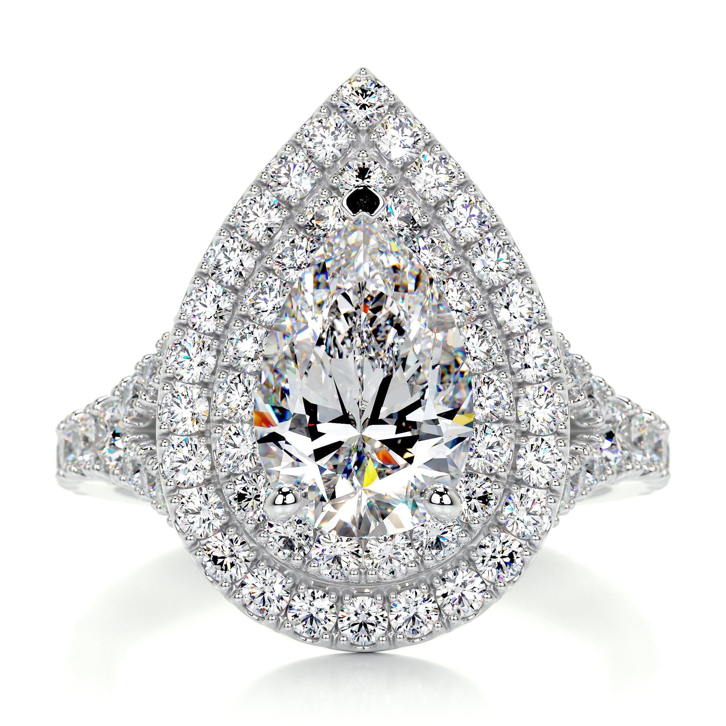 Star Jewel Gorgeous 2 Ct Pear Cut Lab-Created Simulated Diamond Ring ...