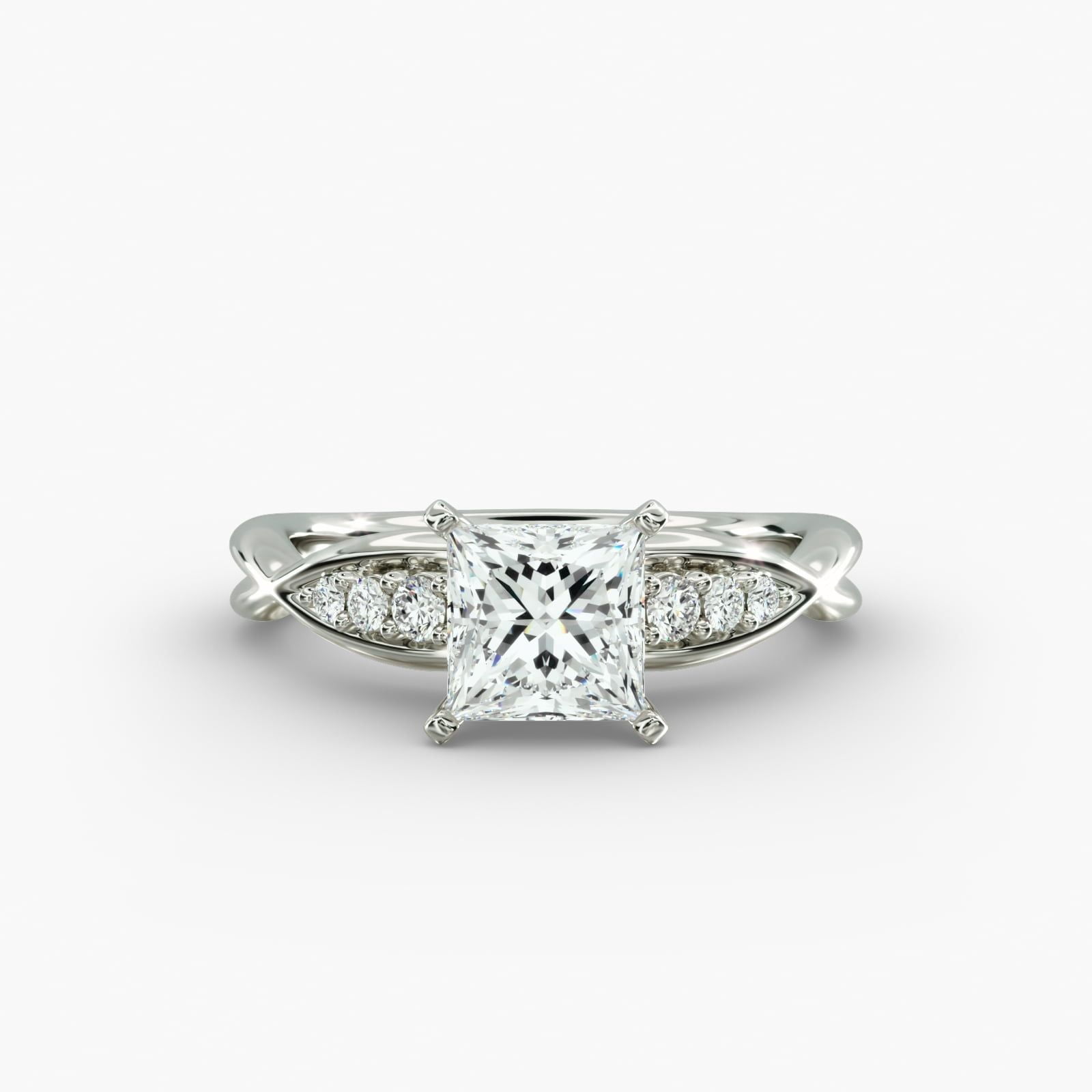 Star Jewel 2Ct Princess Cut Diamond Ring – Star Jewel 14K White Gold ...