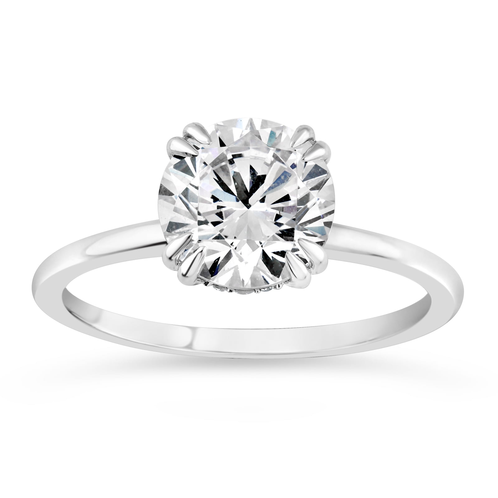 Star Jewel White Gold Over 14K Diamond Ring for Her - Brilliant 1.8Ct ...
