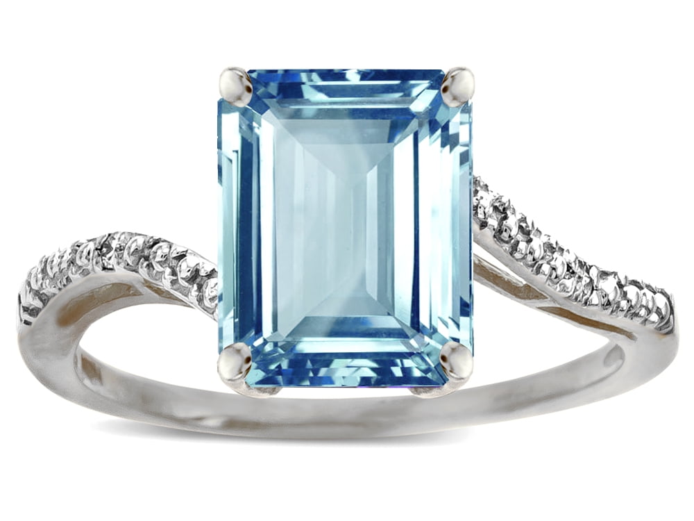 Star K Big Stone Octagon Emerald Cut 10x8 Sky Blue Topaz Bypass ...
