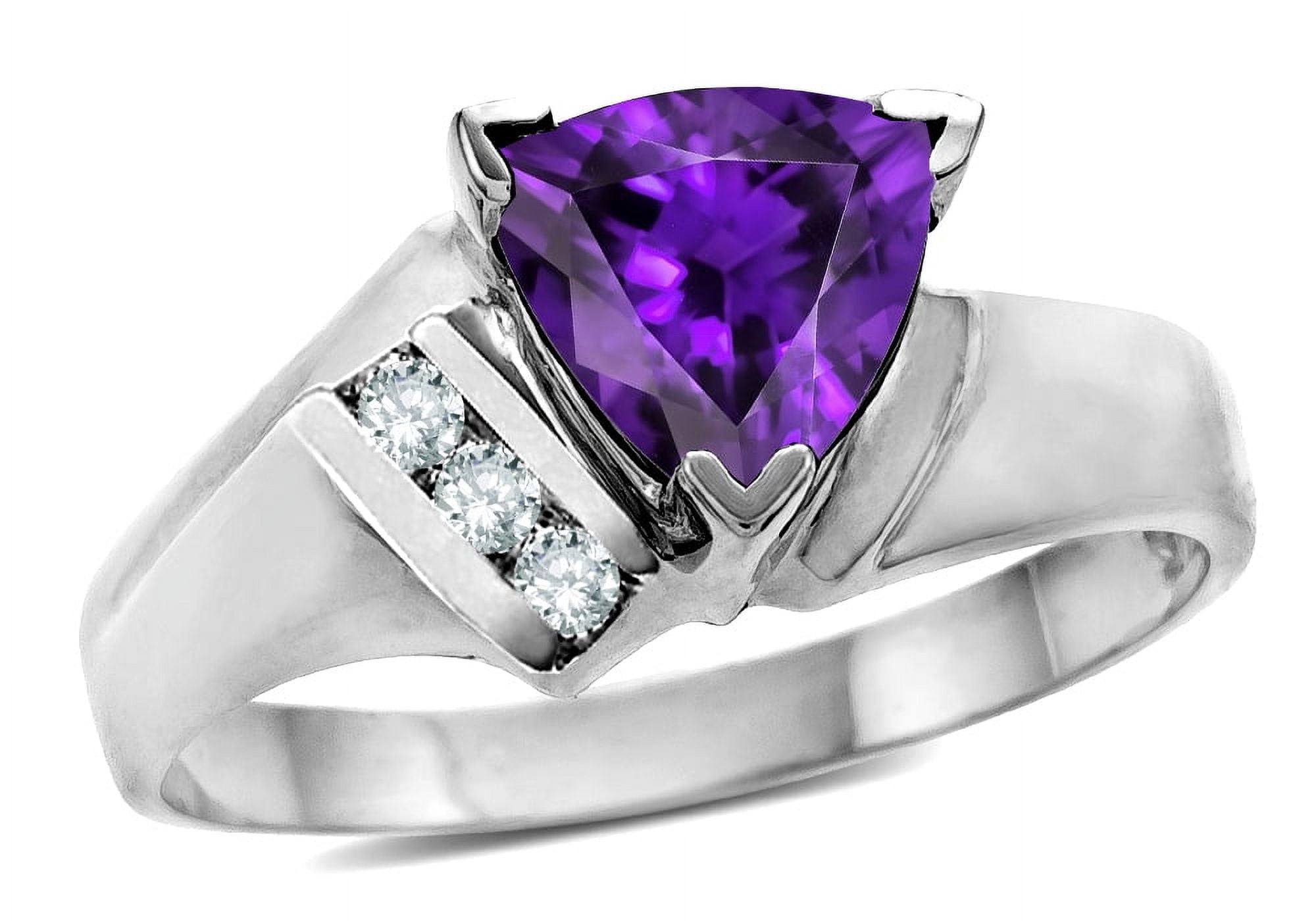 Star K Genuine Amethyst Trillion Triangle Contemporary Modern Designer ...