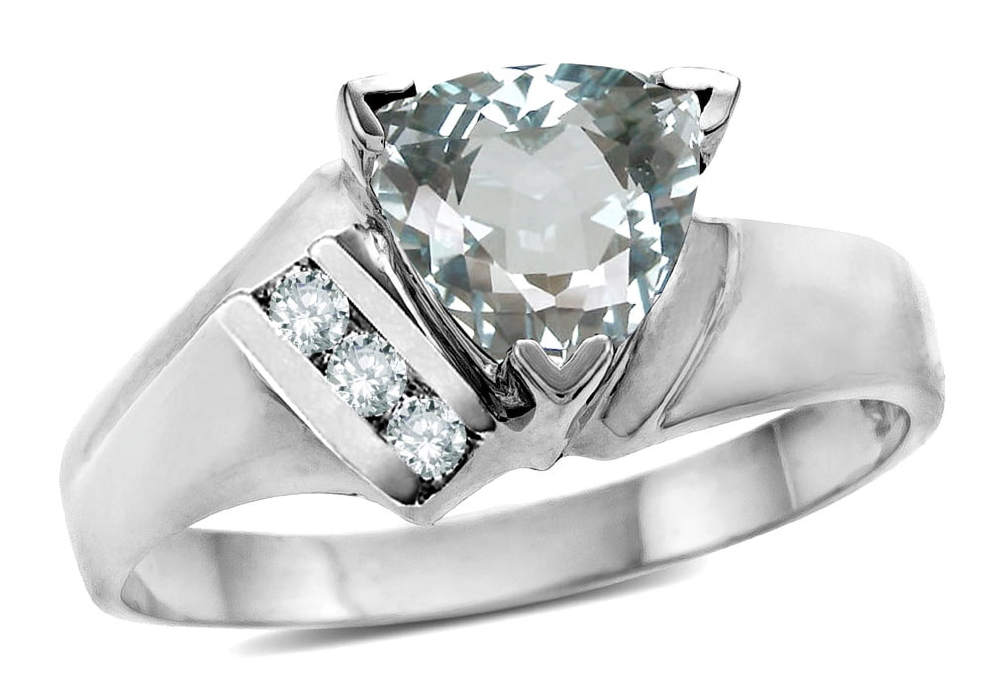 Star K Genuine Aquamarine Trillion Triangle Contemporary Modern ...