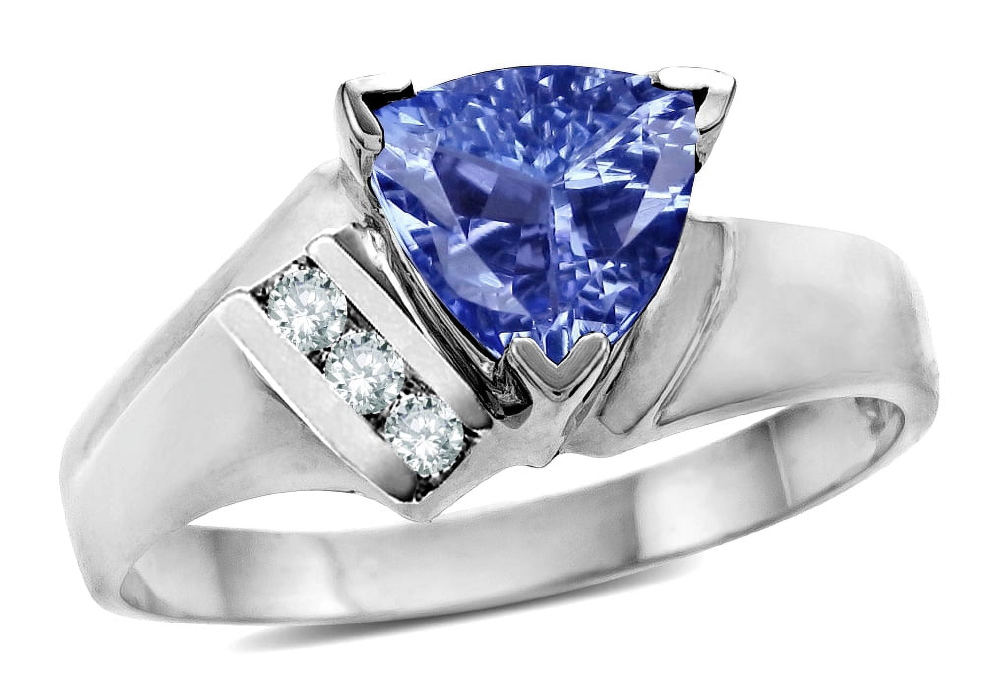 Star K Genuine Tanzanite Trillion Triangle Contemporary Modern Designer ...