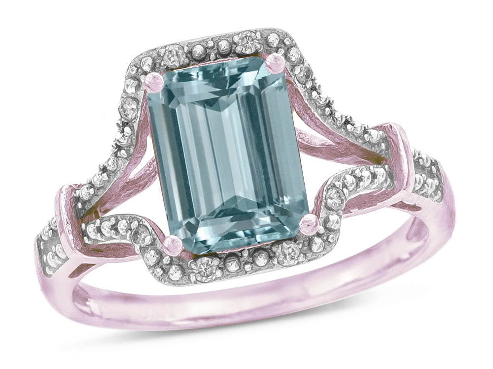 Star K Octagon Emerald Cut 8x6 Genuine Sky Blue Topaz Vintage Look ...