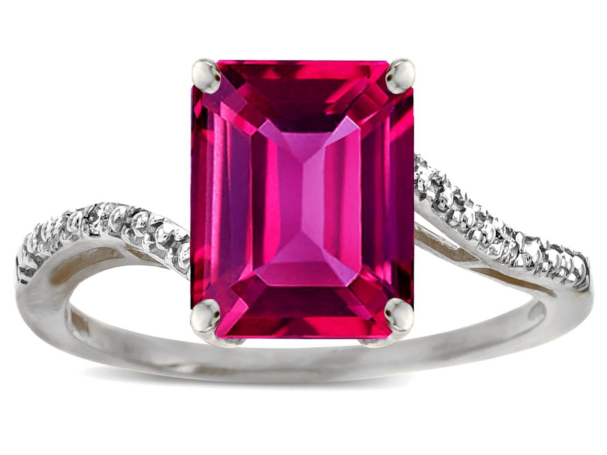 Star K Octagon Emerald Cut Big Stone 10x8 Simulated Pink Tourmaline ...