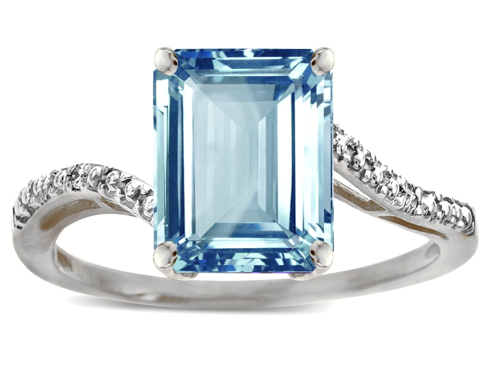 Star K Octagon Emerald Cut Big Stone 10x8 Sky Blue Topaz Bypass ...