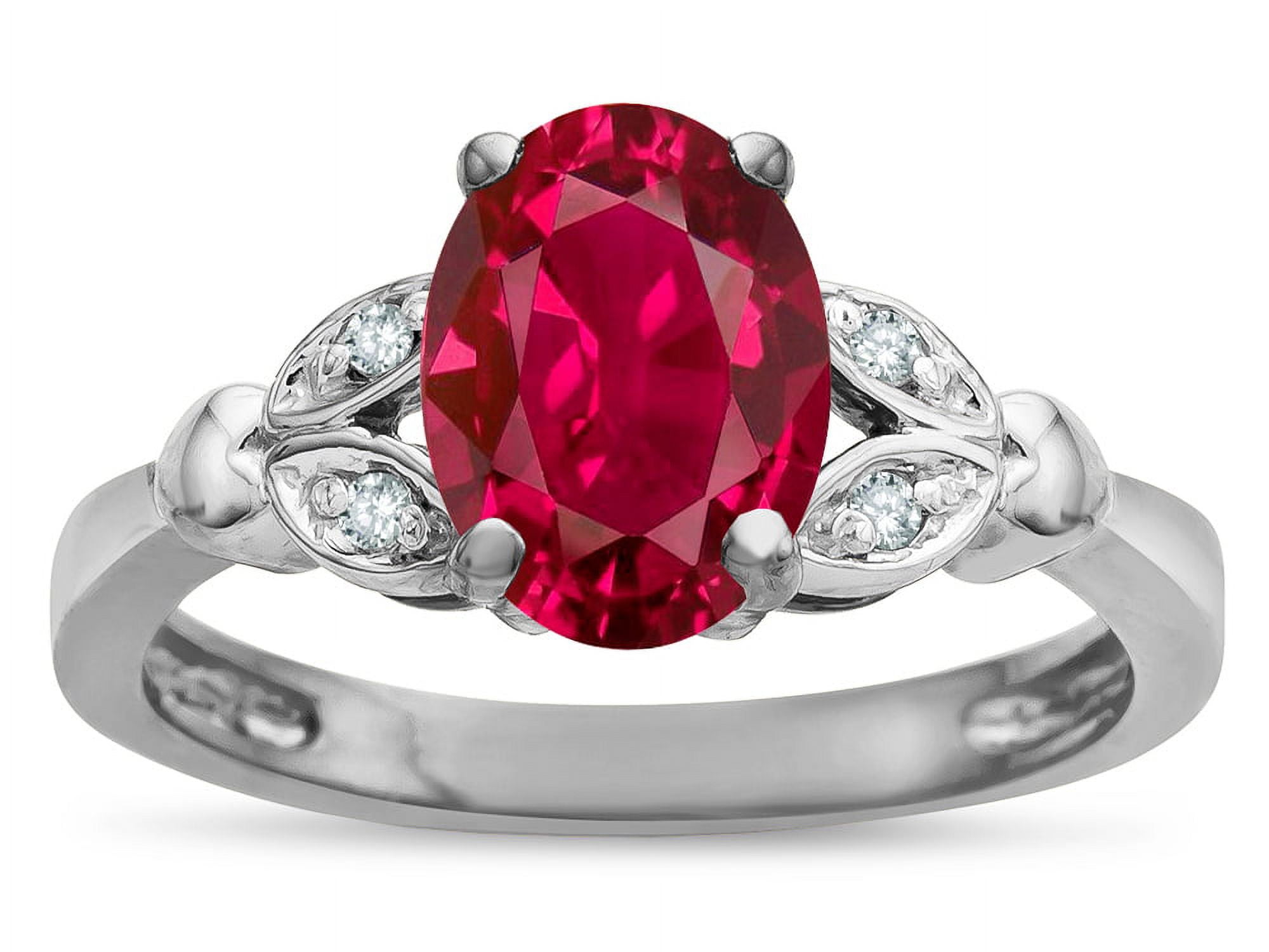 Star K Oval 8x6 Created Ruby Marquee Design Engagement Promise Ring ...